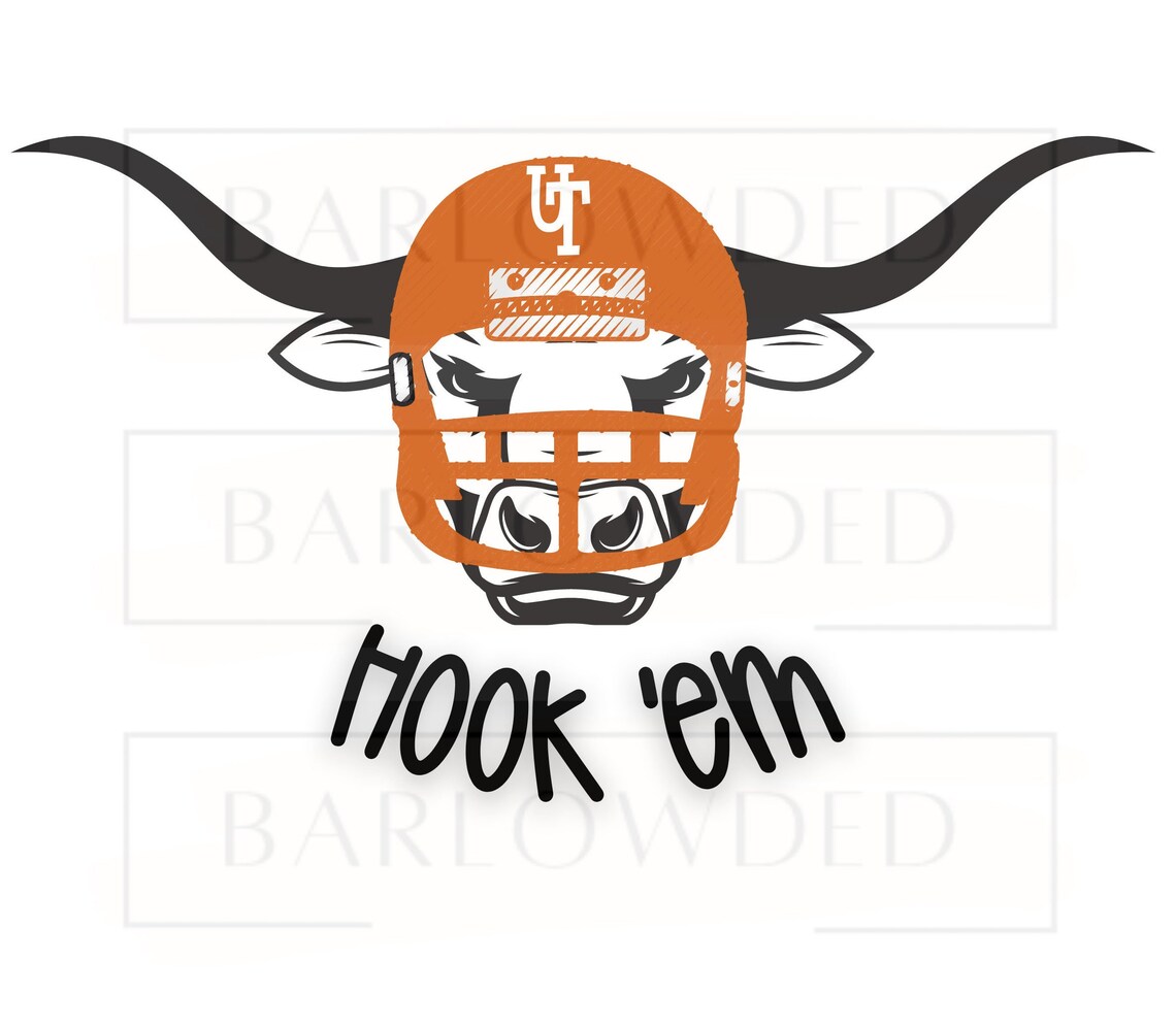 Texas Longhorn Football Helmet Svg Png Jpg. Digital Download - Etsy