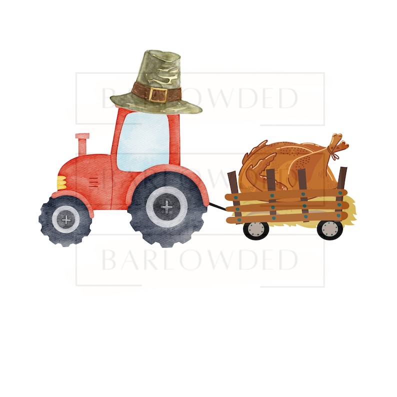 Kids Thanksgiving Tractor Png, Jpg, Svg Files. Digital Download Only ...