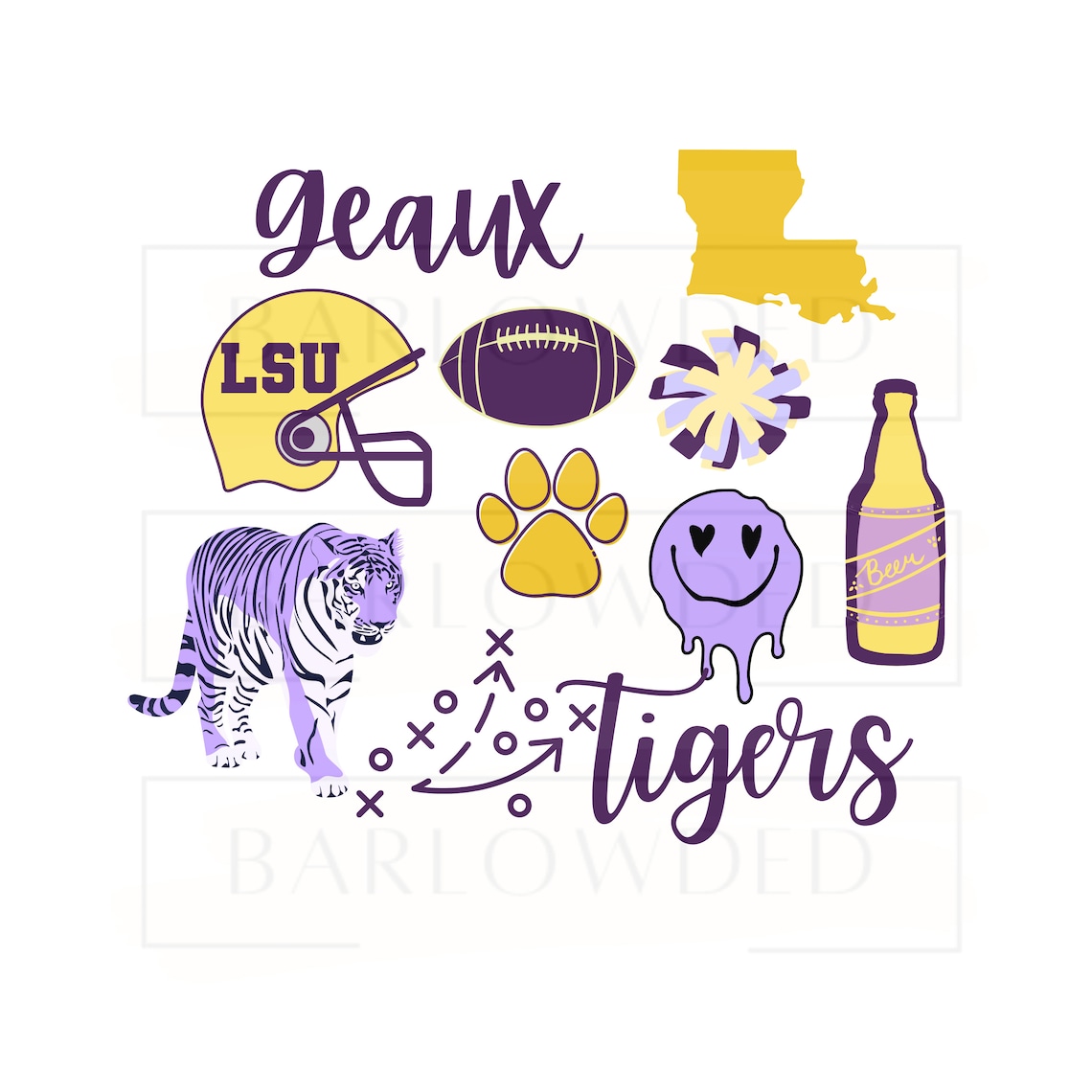 Geaux Tigers LSU Collage Png, Jpg, Svg Files. 2 Font Options. Digital Download Only - Etsy