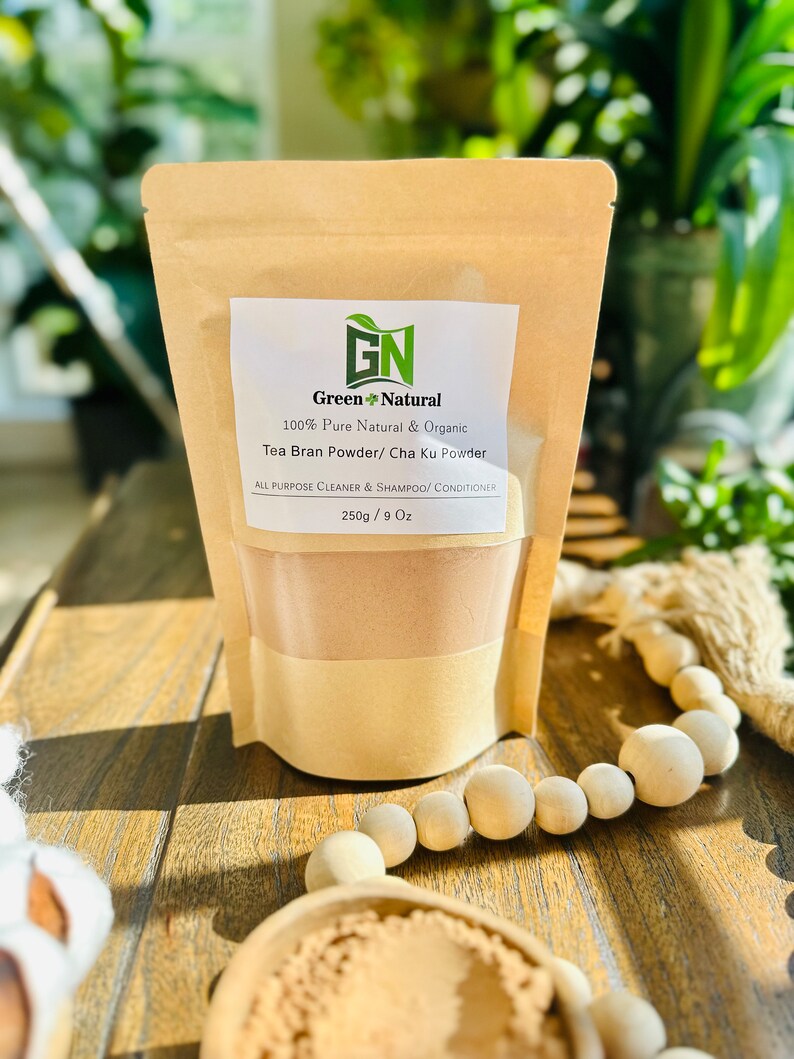 Organic Tea Bran Powder: Natural Shampoo, Conditioner & Cleaner - Etsy