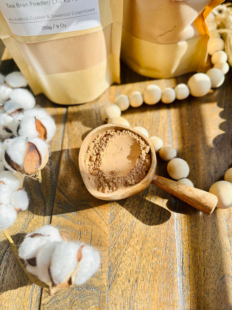 Organic Tea Bran Powder: Natural Shampoo, Conditioner & Cleaner - Etsy