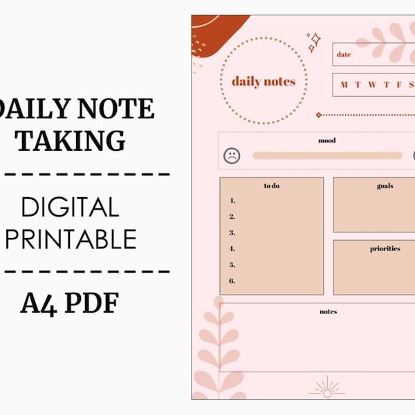 A4 Printout Notes - Etsy