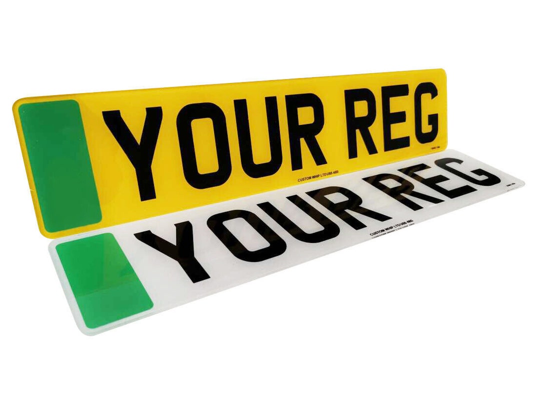 EV Electric Vehicle Number Plates Printed UK Road Legal Standard Reg ...