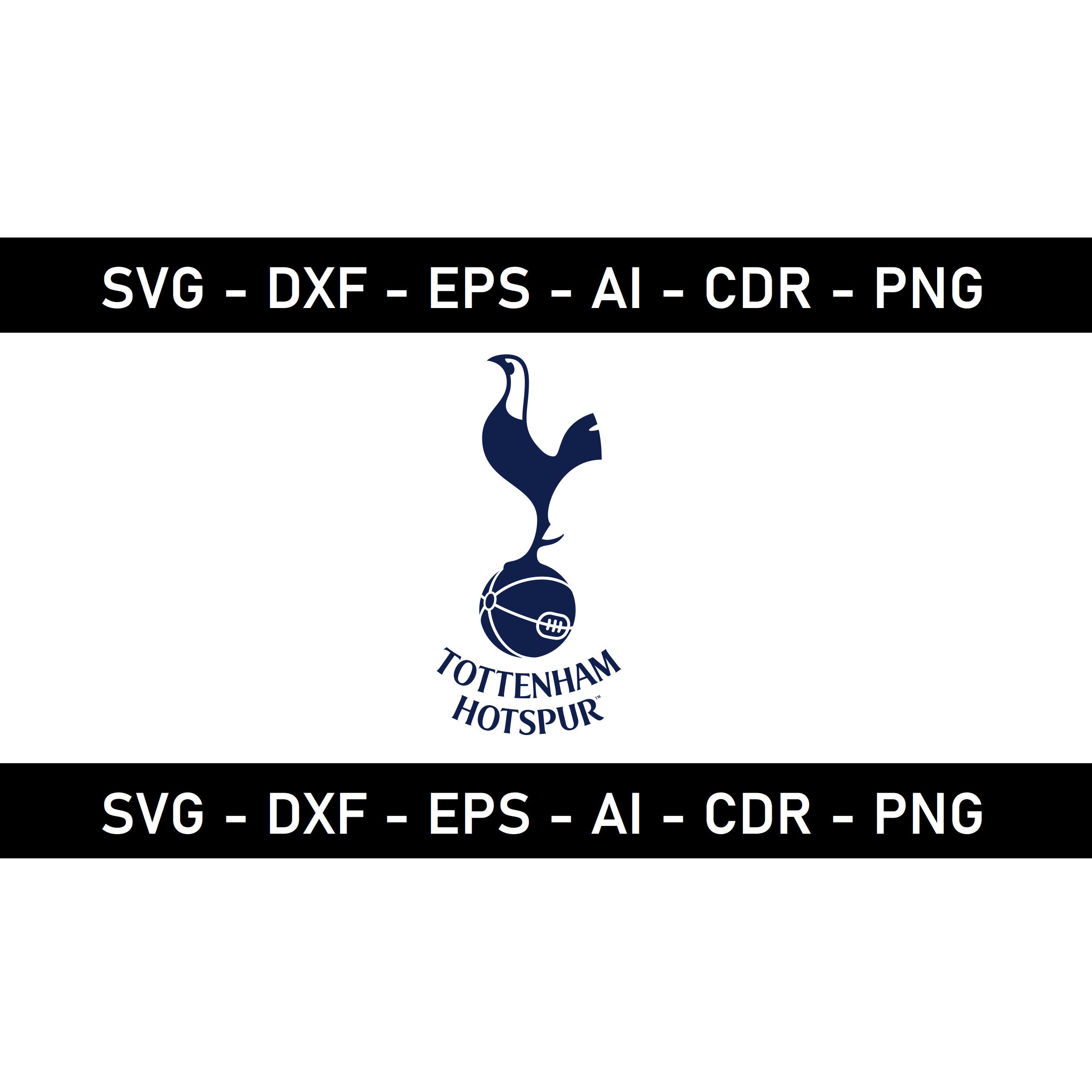 Tottenham Hotspur FC Logo Svg Dxf Eps Ai Cdr Png T-shirt - Etsy UK