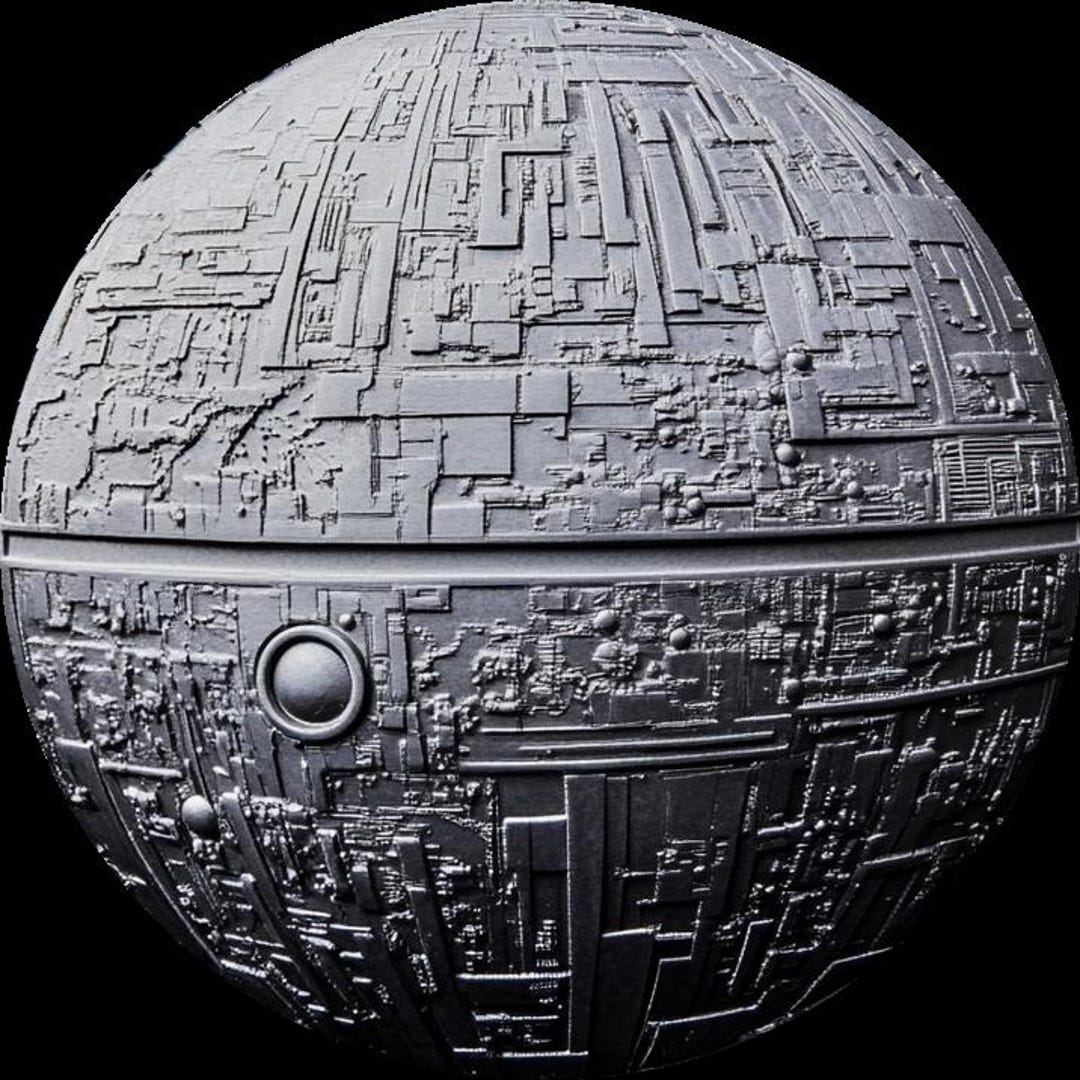 The DEATH STAR Coin 3d Embossing Files, Fiber Laser Engraving Designs ...