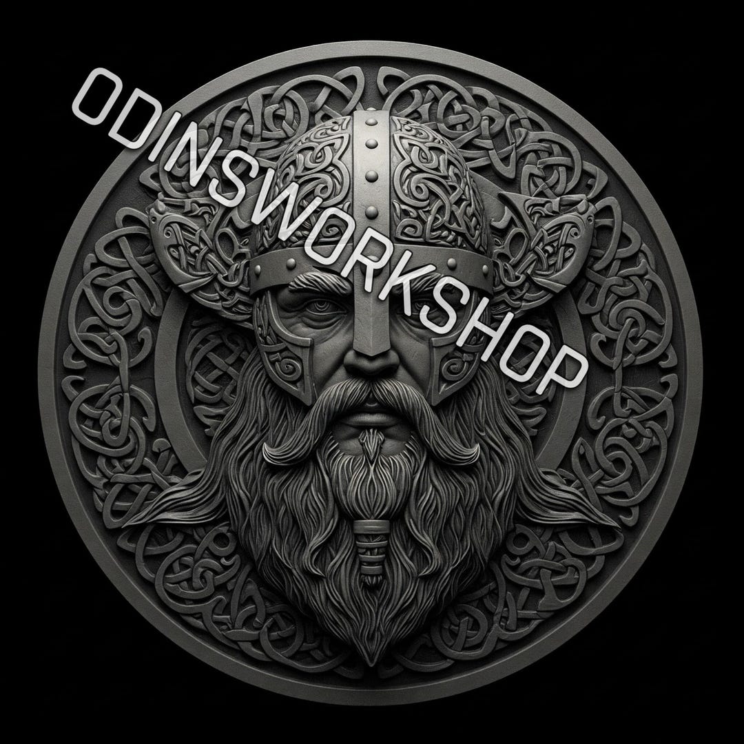 Viking Odin 3D Embossing PNG: Fiber Laser Engraving Design (digital ...