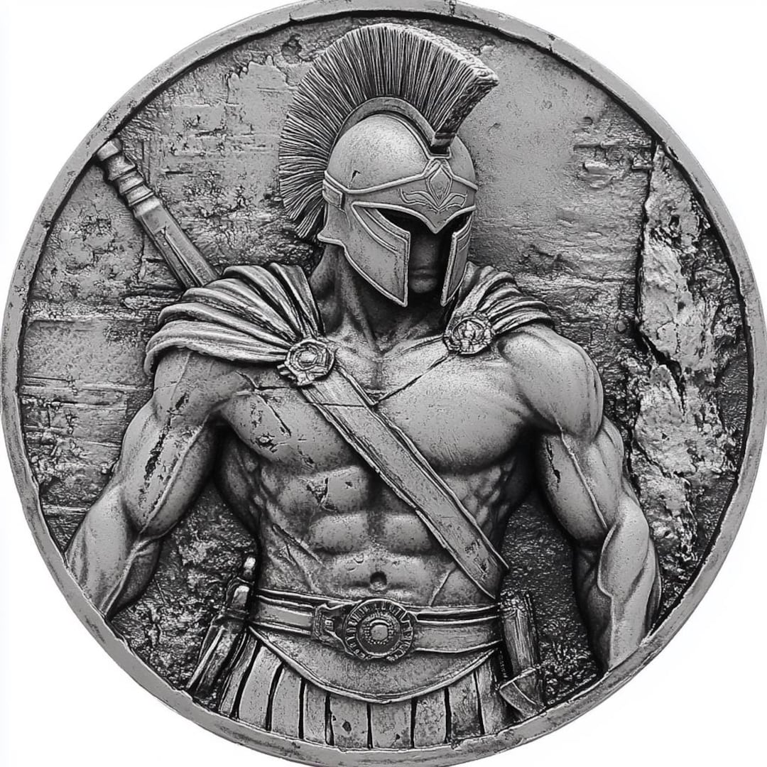 The Spartan Coin 3d Embossing Files, Fiber Laser Engraving Designs ...