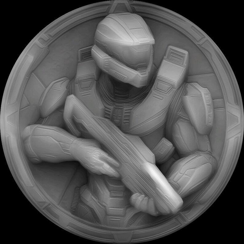 Master Chief 4k PNG & STL. 3d Embossing Files, Fiber Laser Engraving ...