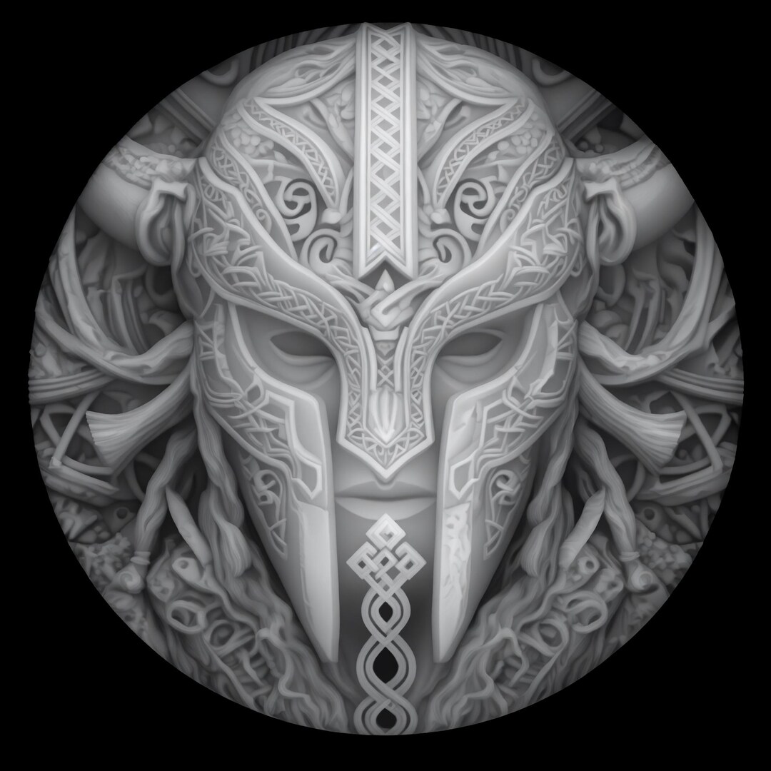 Viking Odin 3D Embossing Design: Coin Engraving PNG Files - Etsy