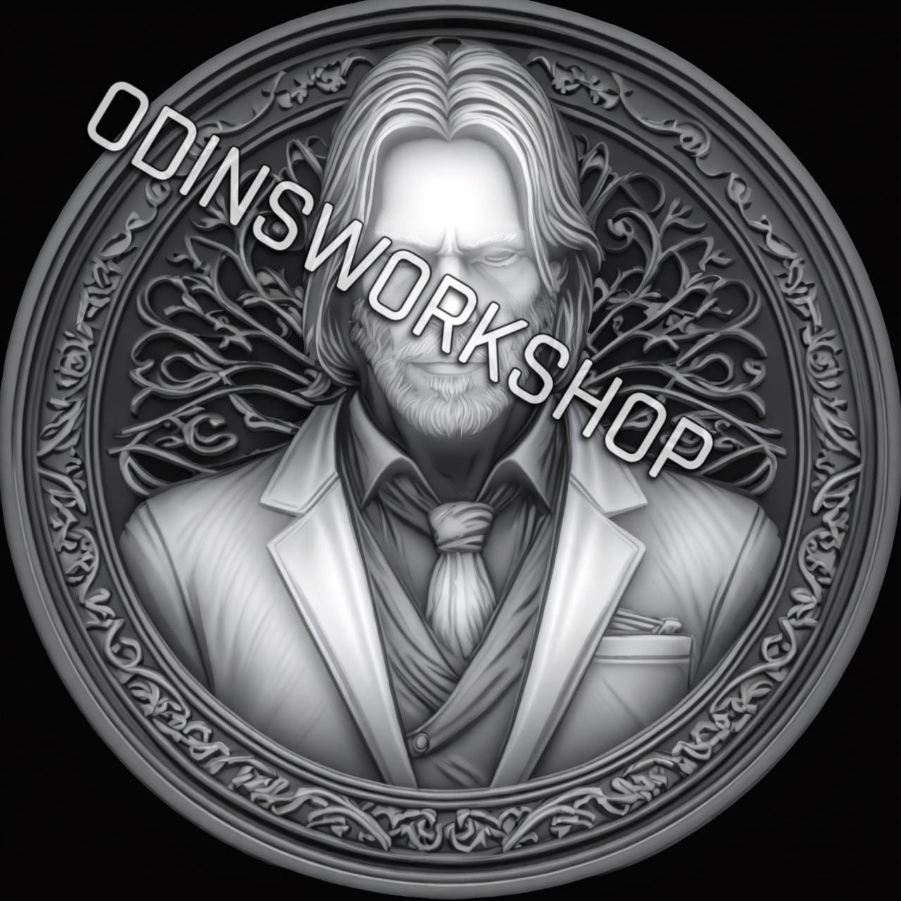 John Wick Continental Coin Design: 3D Embossing Files (STL, PNG) Laser ...