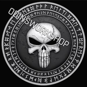 Punisher Revenge Coin 3d Embossing Files, Fiber Laser Engraving Designs ...