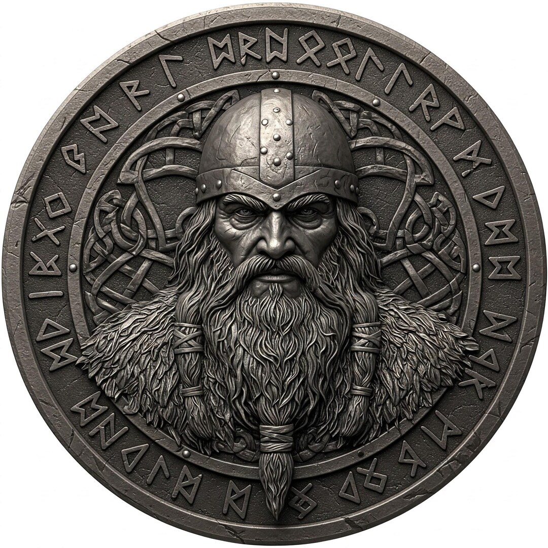 Viking Odin NORSE PNG 3d Embossing Files. Depth Map. Fiber Laser ...