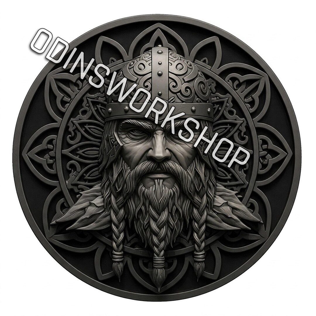Viking Odin 3D Embossing PNG: Fiber Laser Engraving Design - Etsy