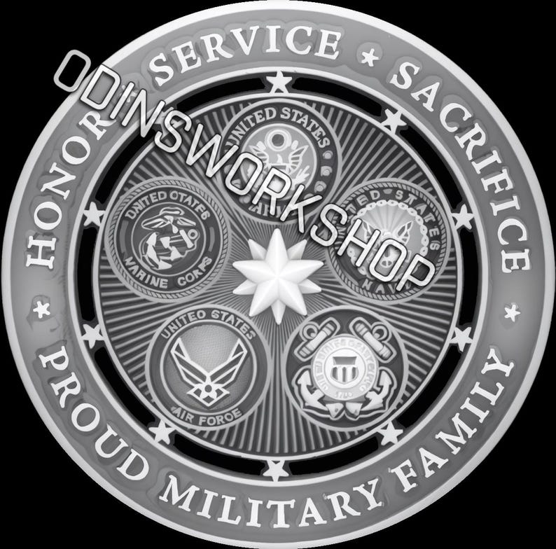 US Army Coin 3D Embossing PNG: Fiber Laser Engraving File - Etsy