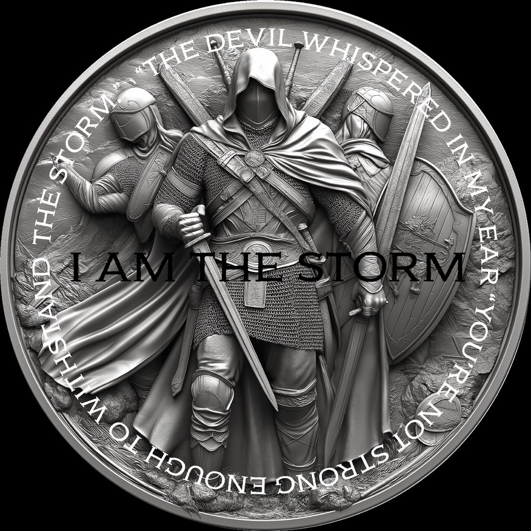 Coptic Knight "i Am the Storm" Coin: 3D Embossing & Fiber Laser ...