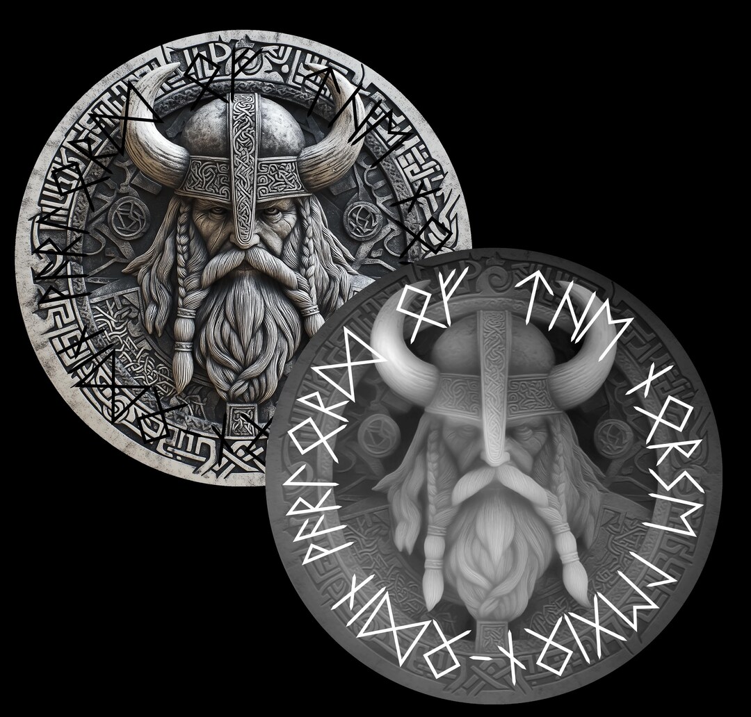 Odin Protection Runes. PNG 3d Embossing Files. Depth Map. Fiber Laser ...