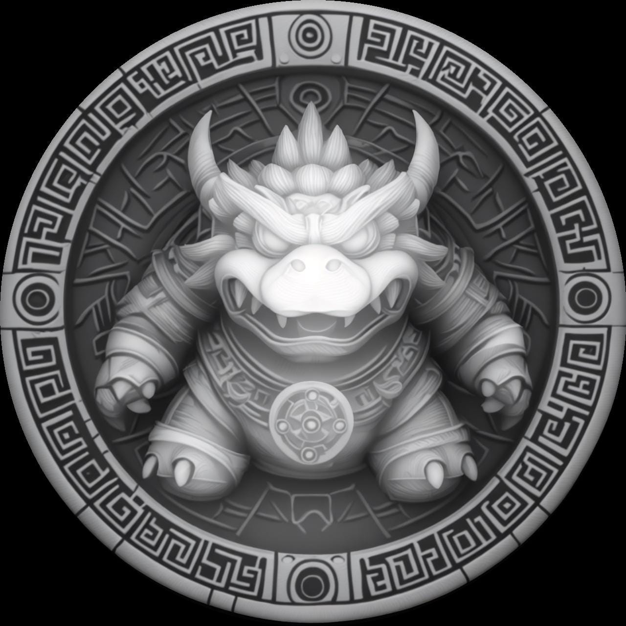 Bowser Coin Design: 3D Embossing, Laser Engraving (PNG) - Etsy