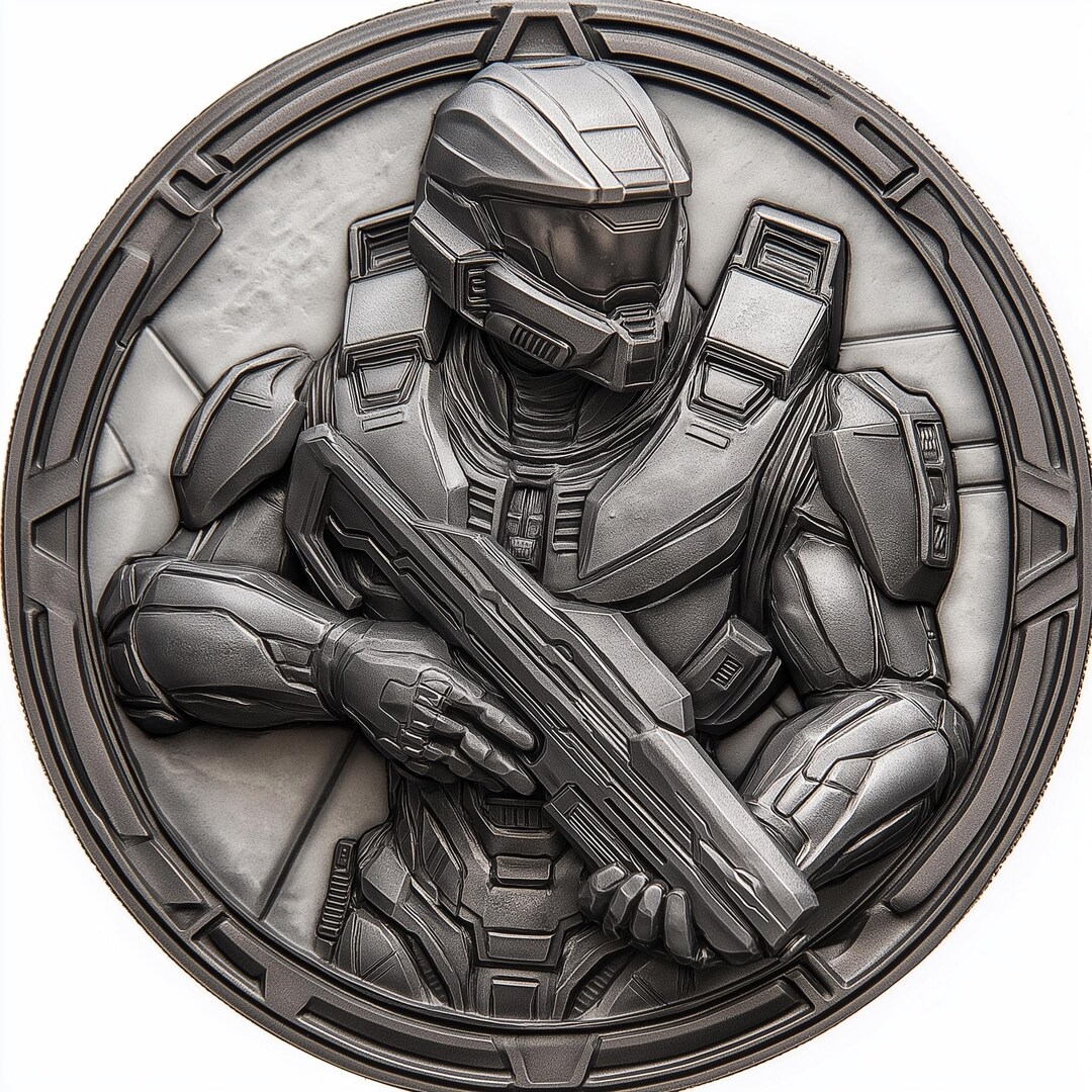 Master Chief 4k PNG & STL. 3d Embossing Files, Fiber Laser Engraving ...