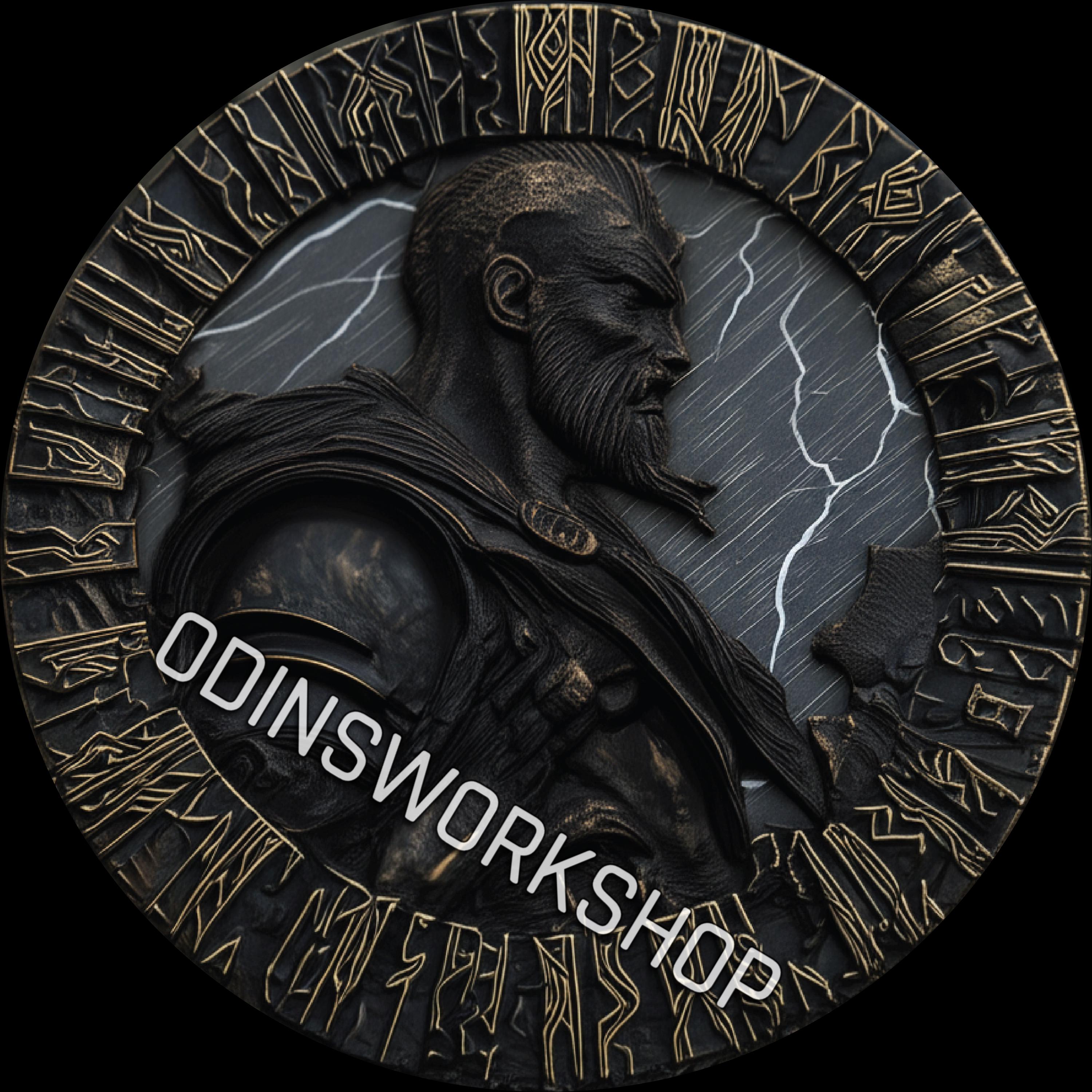 Norse Warrior Coin Design: 3D Embossing, Fiber Laser Engraving (PNG ...