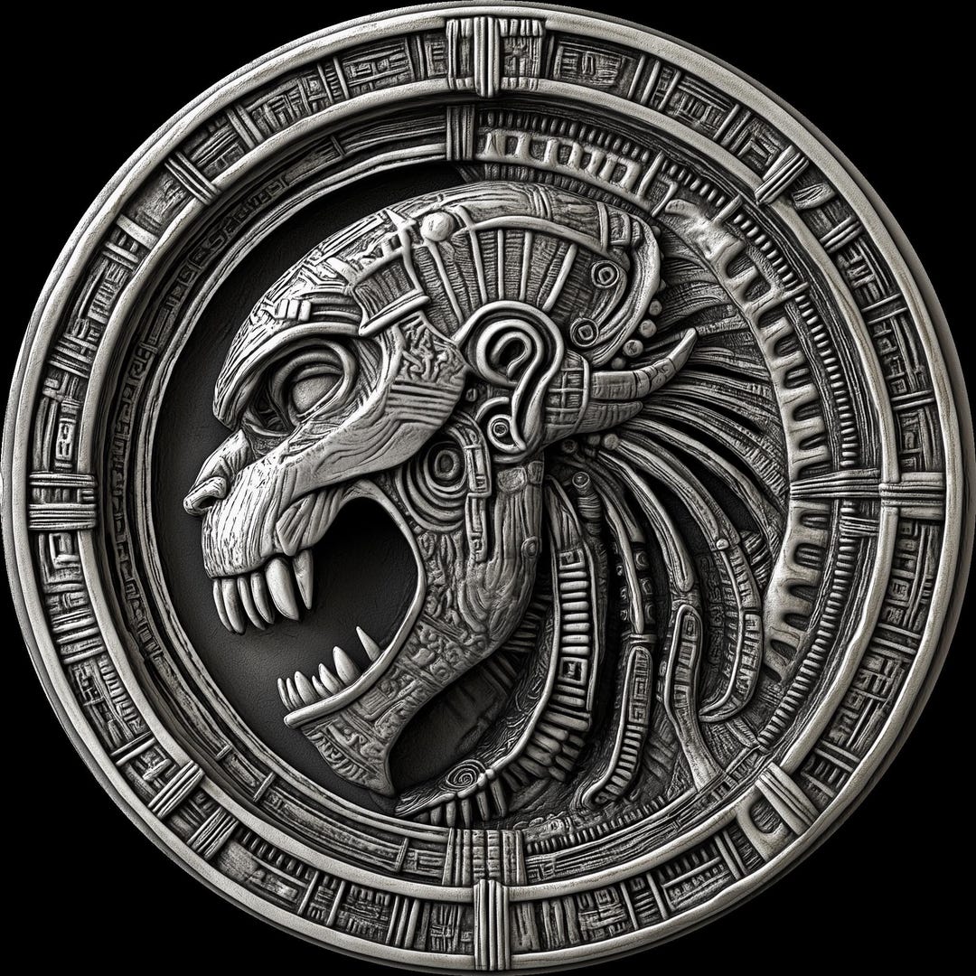 U- Mayan Calendar Imagined by HR GIGER, Concept 4K PNG 3d Embossing ...