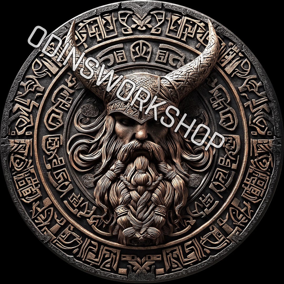 Viking Odin Embossing File: Norse Runes Laser Engraving (STL + PNG) - Etsy