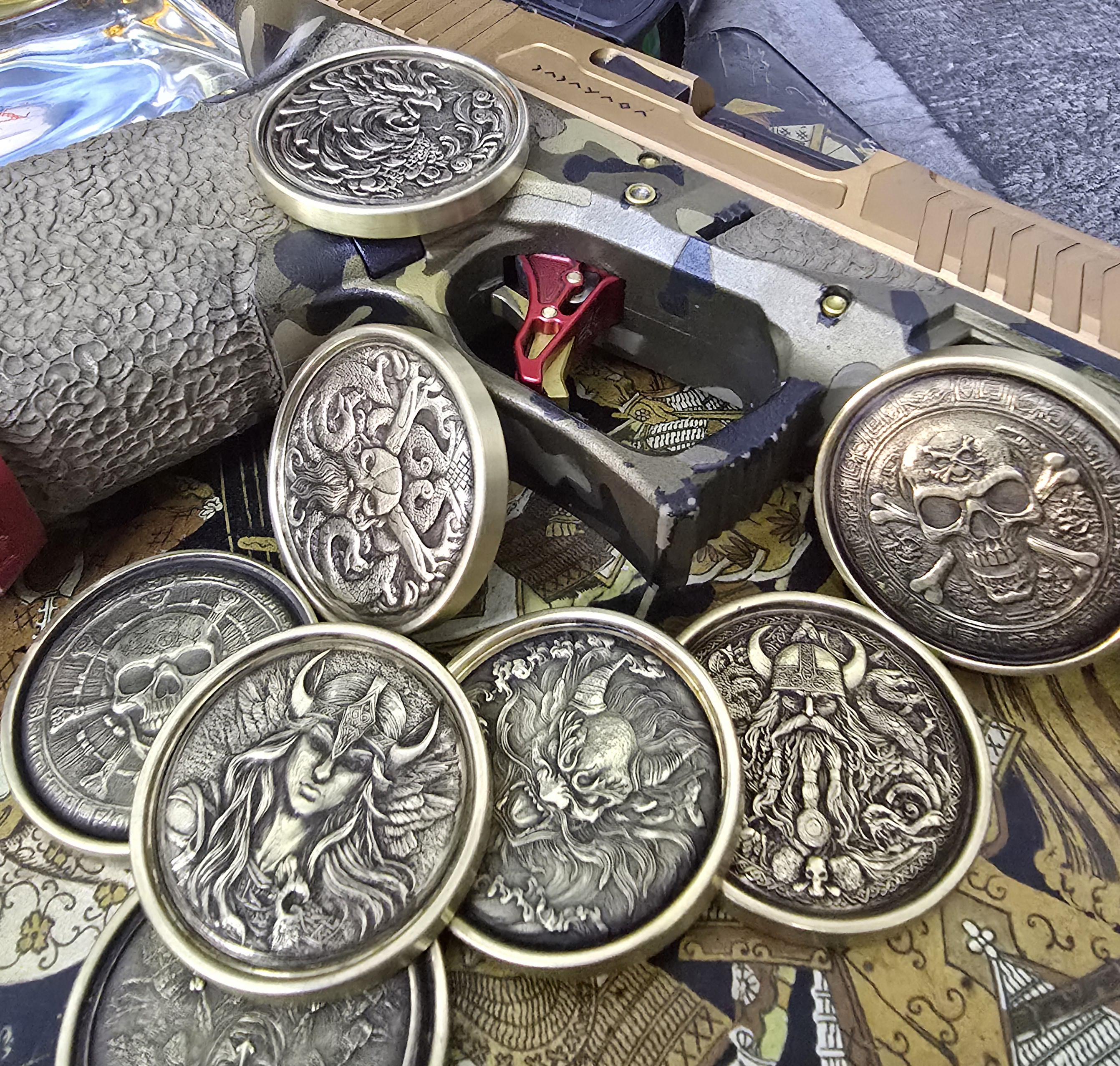 Edc Coin. Tactical Samurai Oni. Reverse Side a Mystery What Will You ...