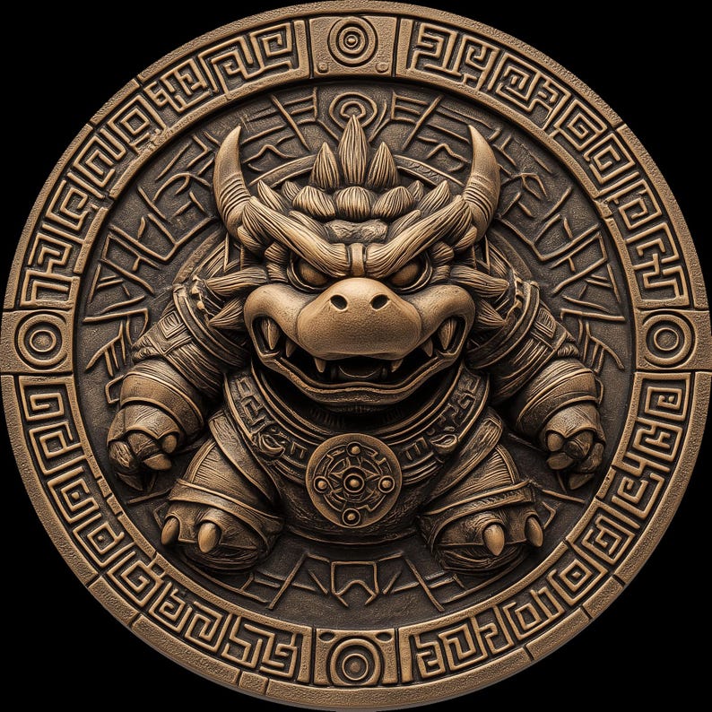 The Merc Life BOWSER Coin 4K STL PNG 3d Embossing Files, Fiber Laser ...