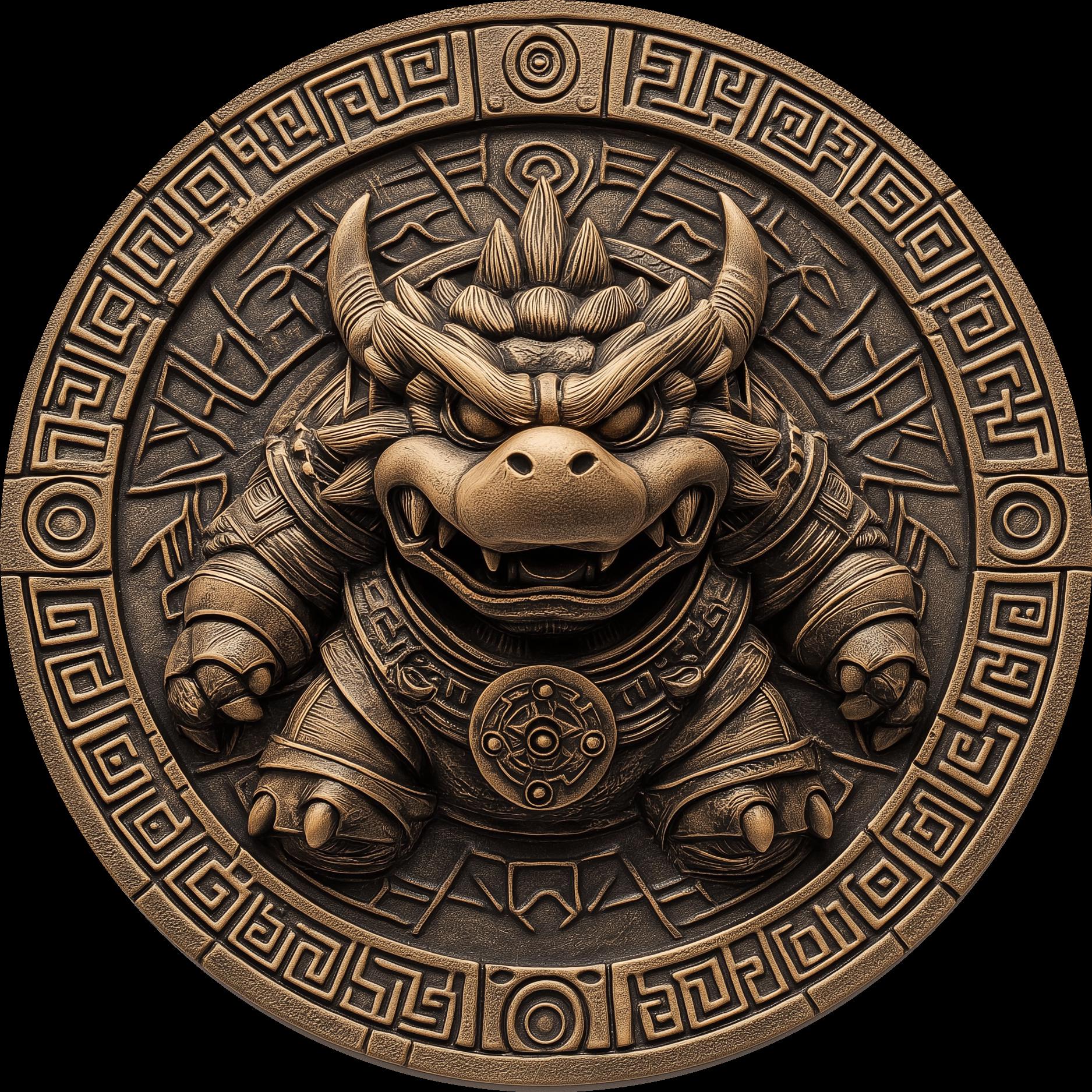 U- the Merc Life BOWSER Coin 4K PNG 3d Embossing Files, Fiber Laser ...