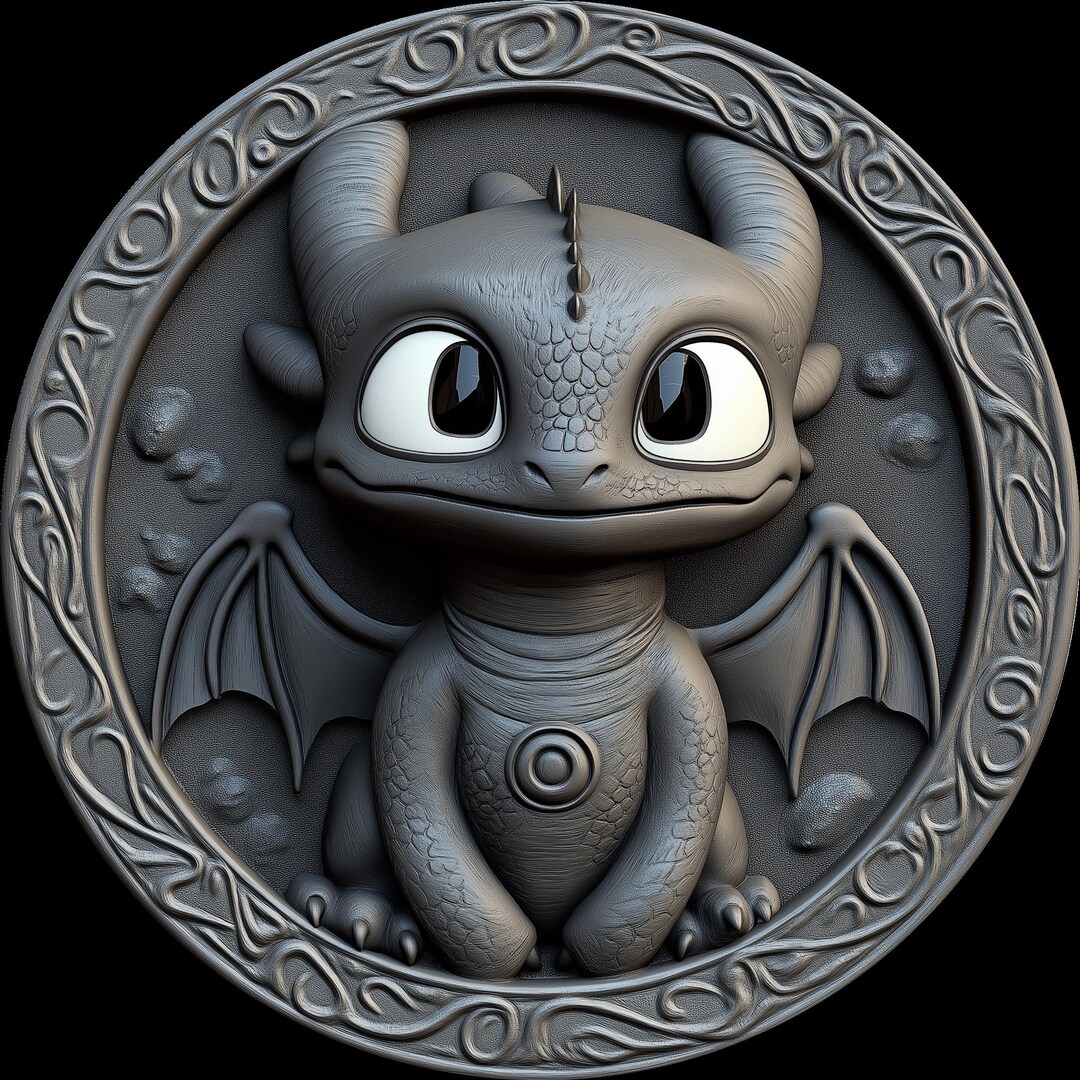 TOOTHLESS 4K PNG 3d Embossing Files, Fiber Laser Engraving Designs ...