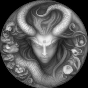 U- Japanese Oni Witch. 3d Embossing Files, Fiber Laser Engraving ...