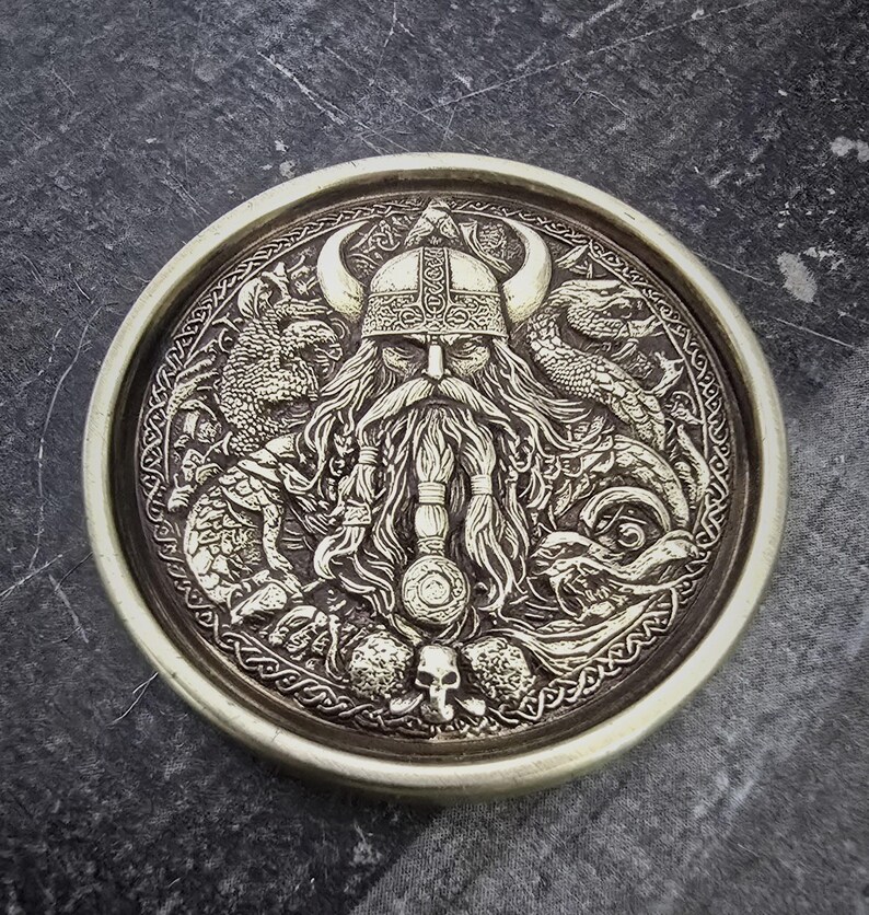 Odin Viking Coin 3D Embossing Design: Fiber Laser Engraving Files ...