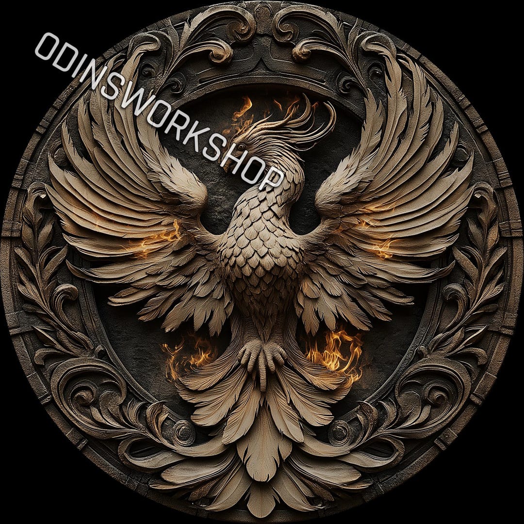 Phoenix Bird 3D Embossing File: Laser Engraving Design (STL, PNG) - Etsy
