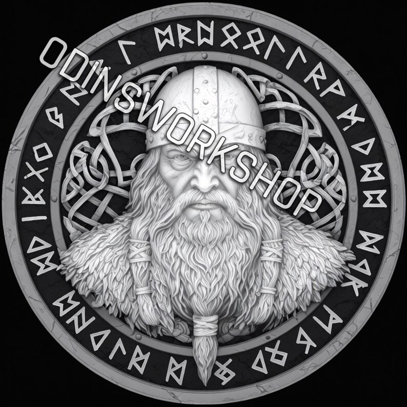 Viking Odin Coin Design: 3D Embossing PNG File - Etsy