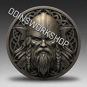 Viking Odin NORSE PNG 3d Embossing Files. Depth Map. Fiber Laser ...
