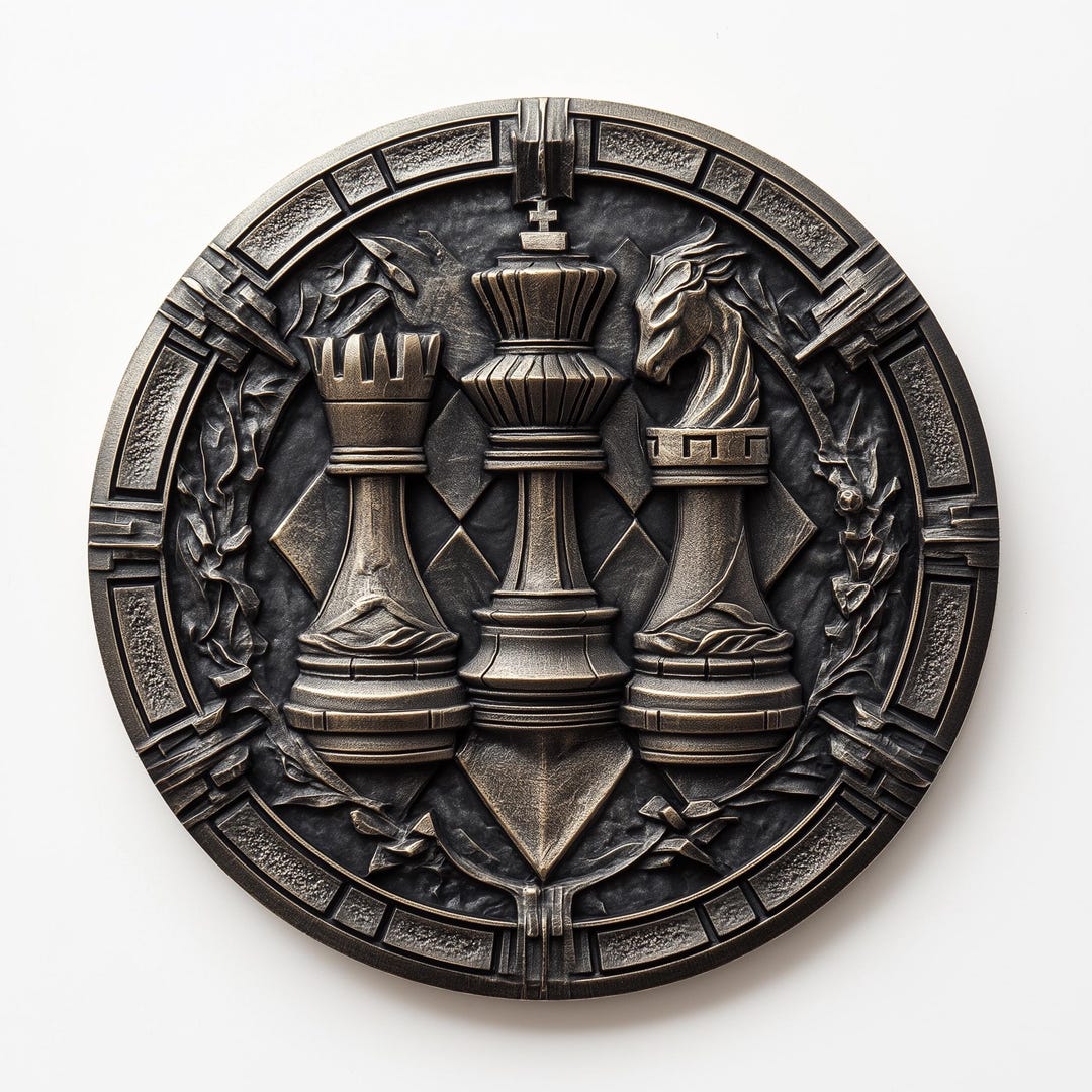 THE CHECKMATE Coin 3d Embossing Files, Fiber Laser Engraving Designs ...