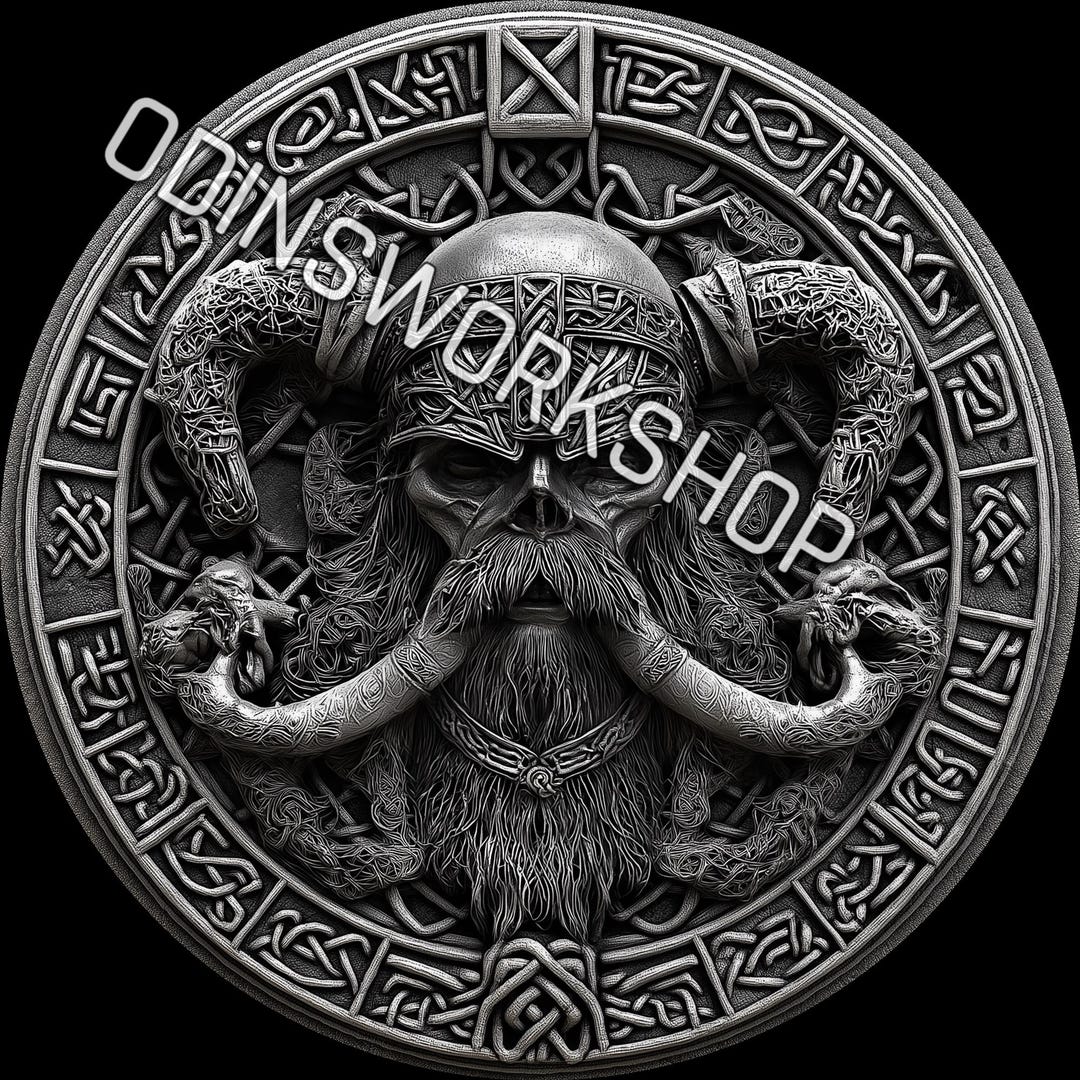 Viking Odin Embossing Files: 3D Norse Design (STL+PNG) - Etsy