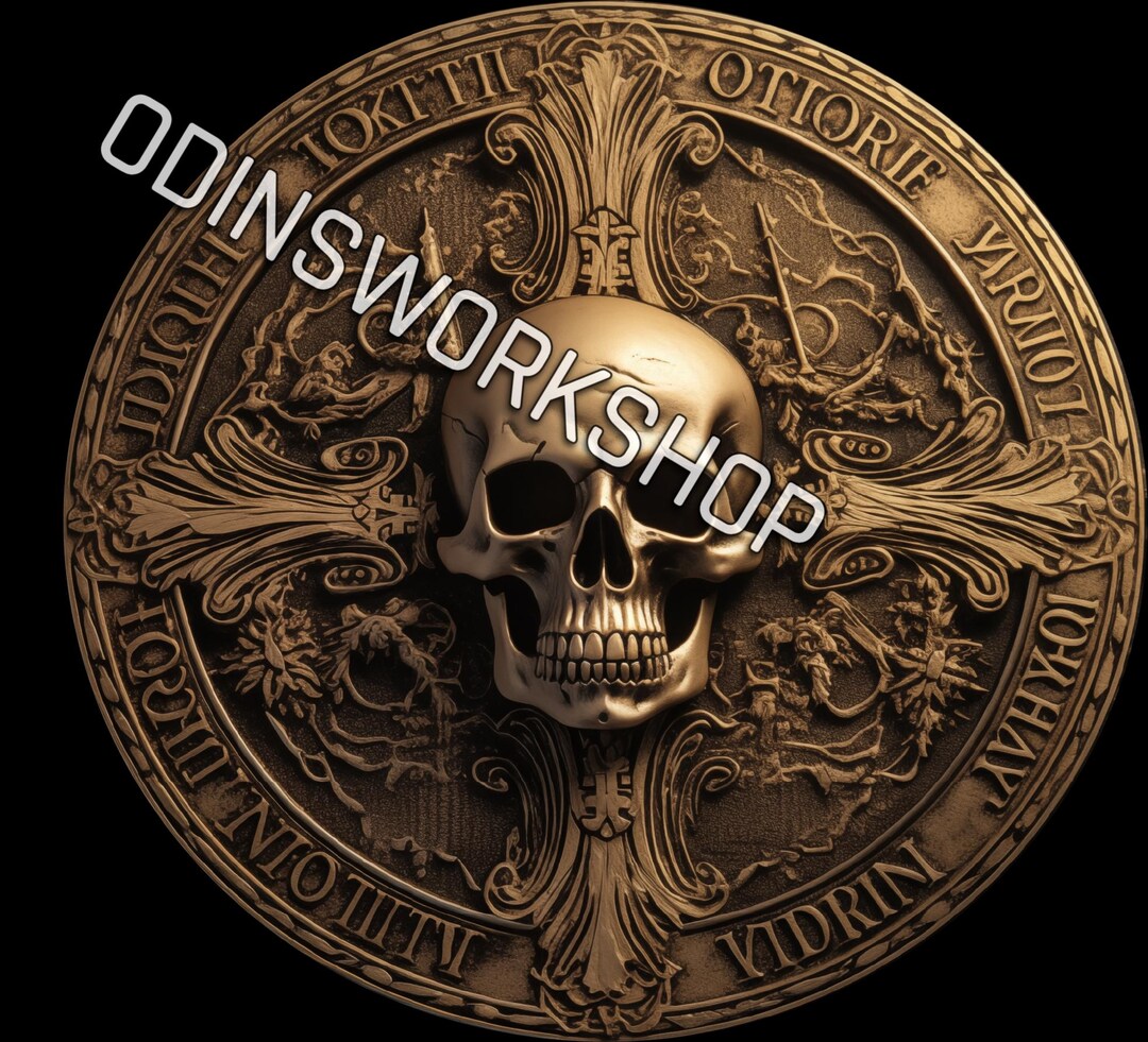 Memento Mori Coin Design: 3D Embossing, Laser Engraving (PNG) - Etsy