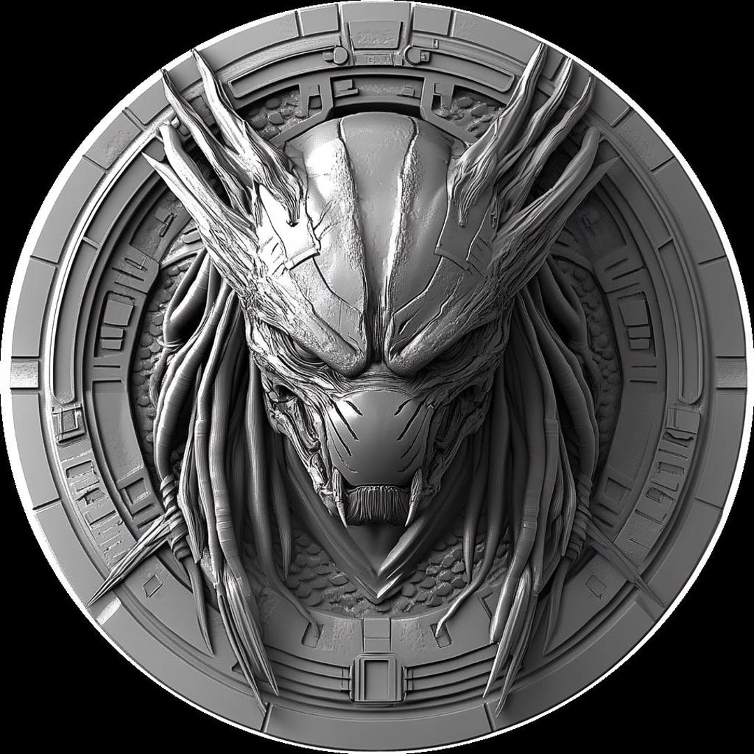 The Merc Life PREDATOR Coin 3d Embossing Files, Fiber Laser Engraving ...