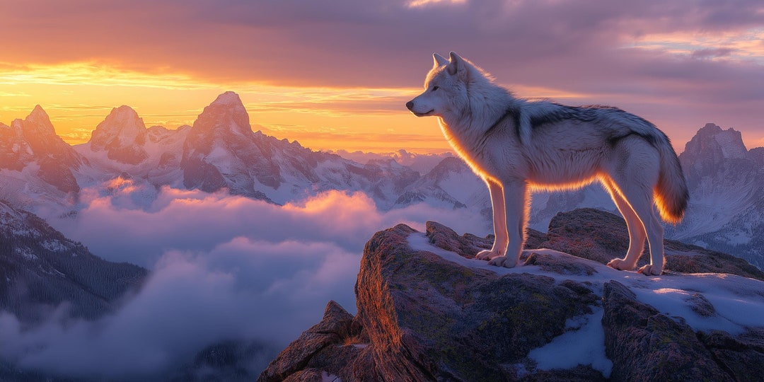 GREY Wolf at Grand Teton National Park. Digital Print. Printable Wall ...