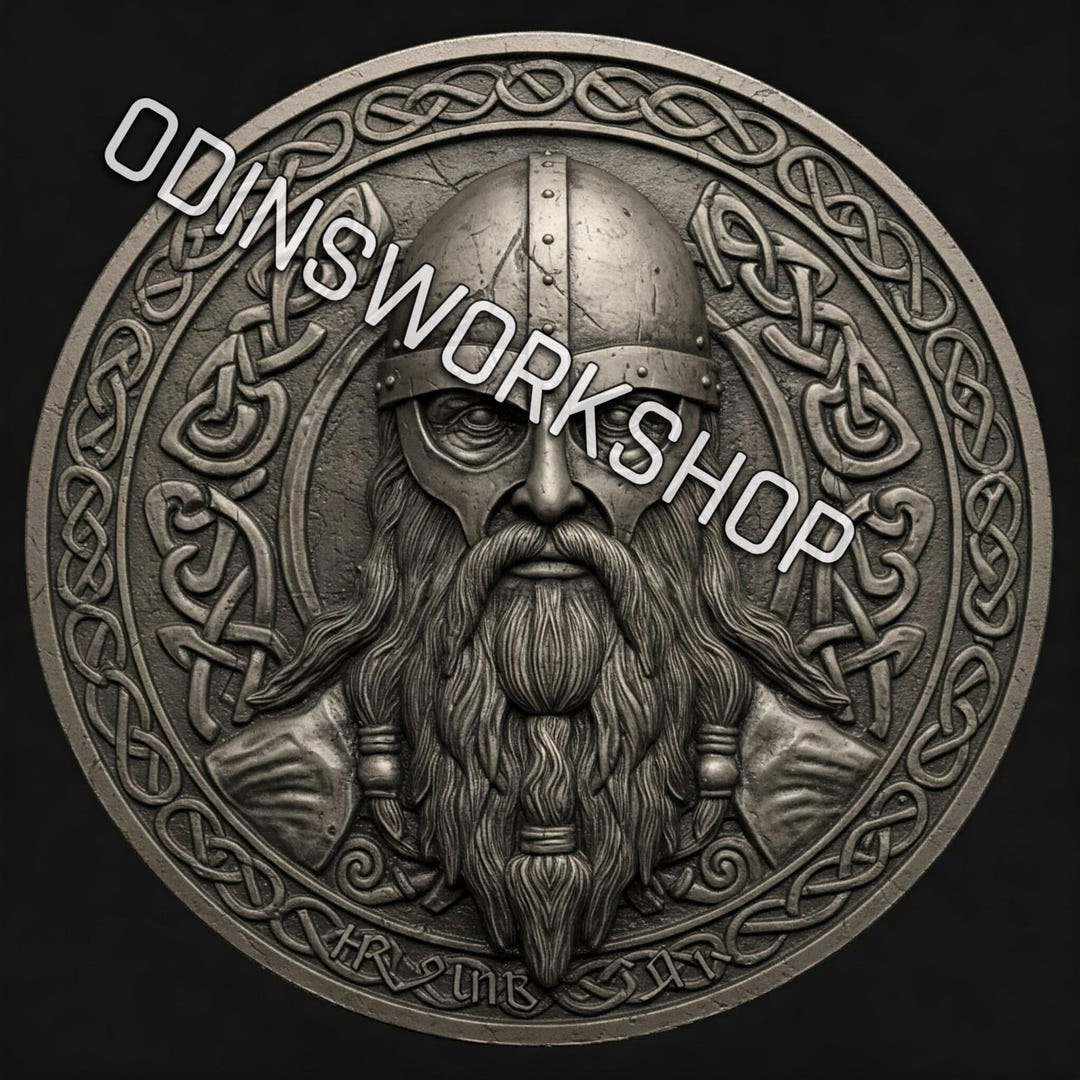 Viking Odin Embossing File: Norse Coin Design PNG - Etsy