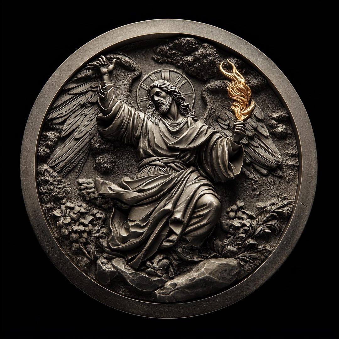 Archangel Gabriel 3D Embossing File: Fiber Laser Engraving Design (PNG ...