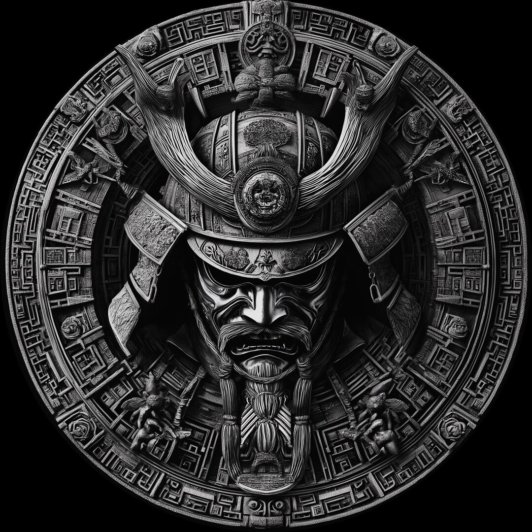 The Merc Life, Samurai ONI 4K STL PNG 3d Embossing Files, Fiber Laser ...