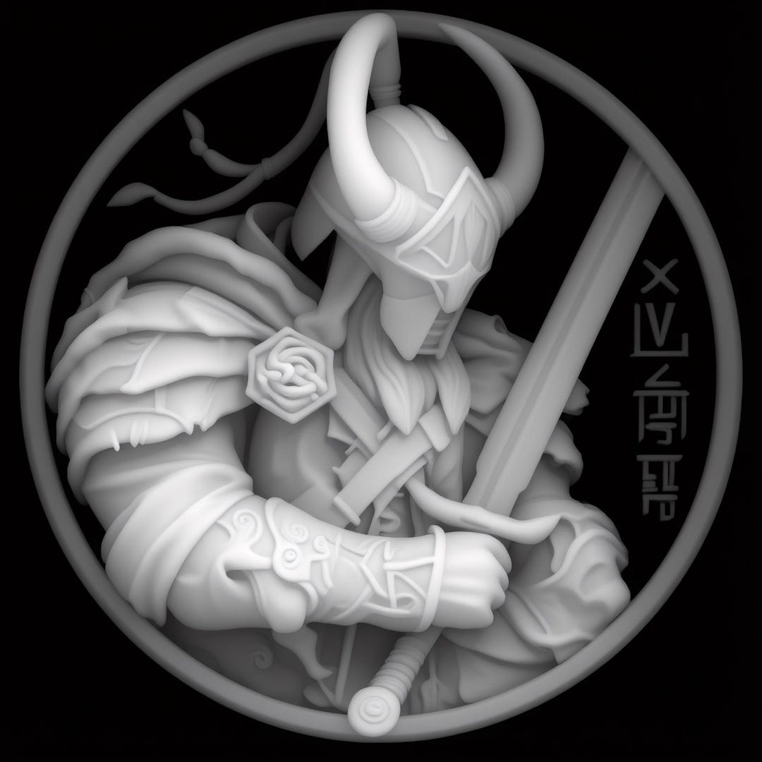 Viking Odin Embossing PNG: Coin Engraving Design Files. Challenge Coin ...
