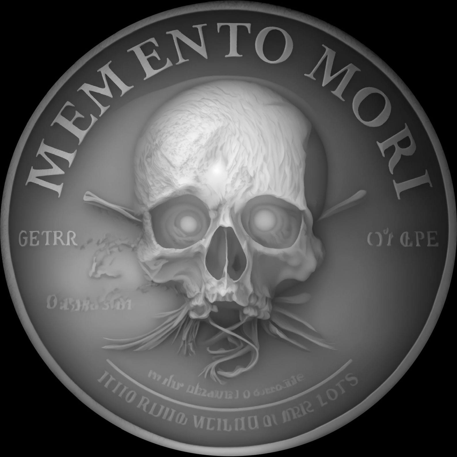 Memento Mori Coin 3D Embossing Files: Fiber Laser Engraving Designs ...