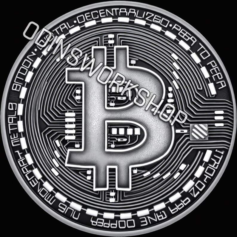 Bitcoin 3D Embossing Design: Fiber Laser Engraving File (PNG) - Etsy