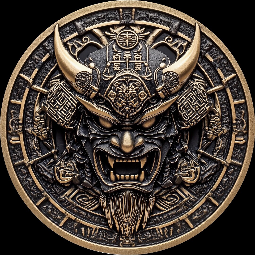 U- Samurai ONI Mask Bundle 4k Png. 3d Embossing Files, Fiber Laser ...