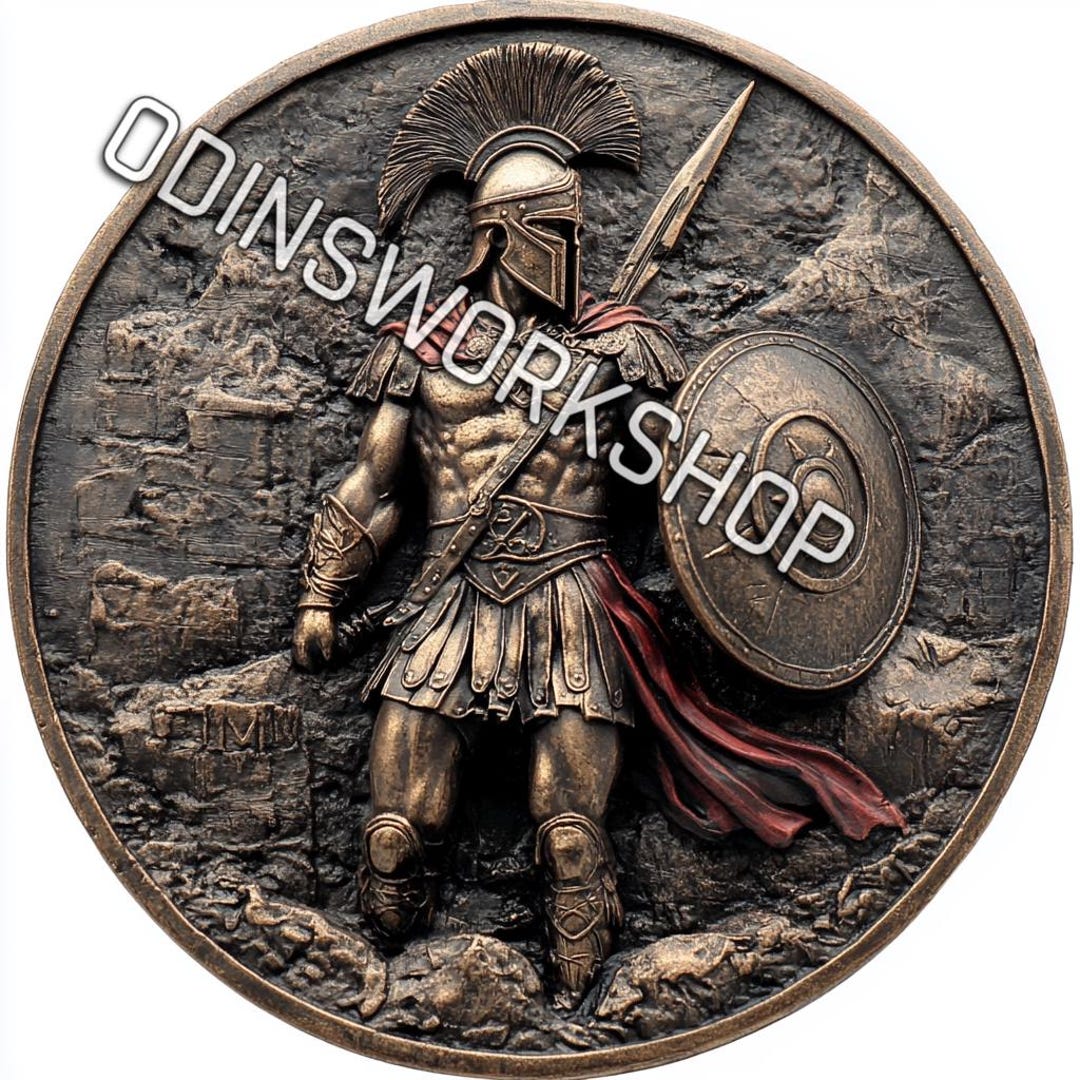 Spartan Coin 3D Embossing Files: Fiber Laser Engraving Designs - Etsy