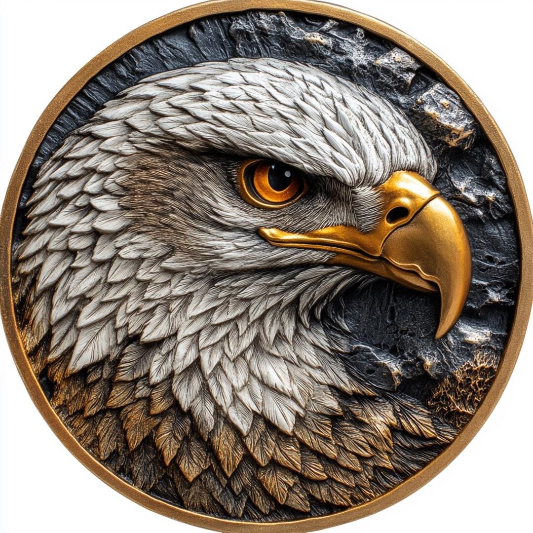 U- American Bald Eagle 3d Embossing Files, Fiber Laser Engraving ...