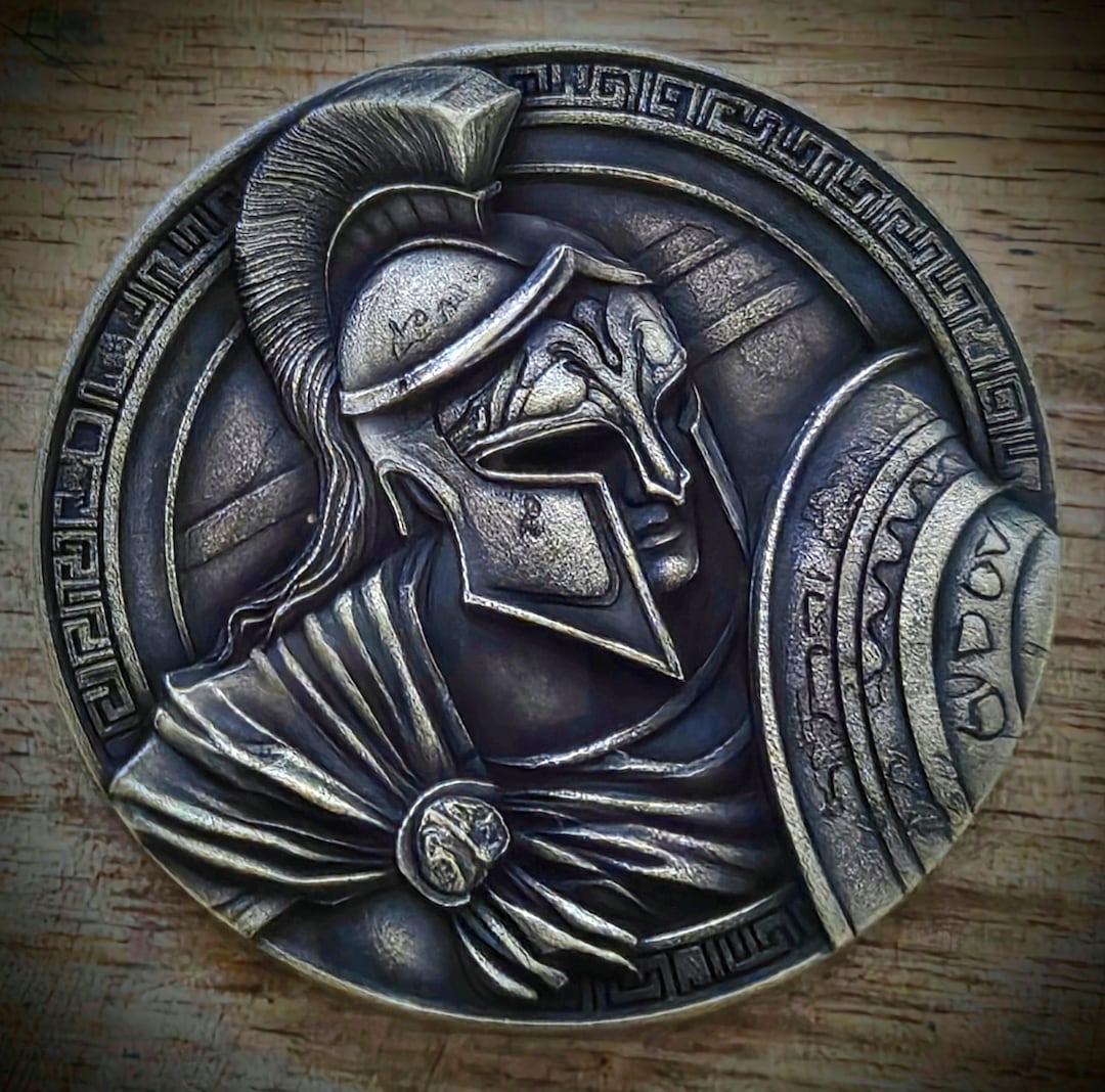 The "battle Warn Spartan" Coin. 44mmx4mm EDC Worry Token. Challenge ...