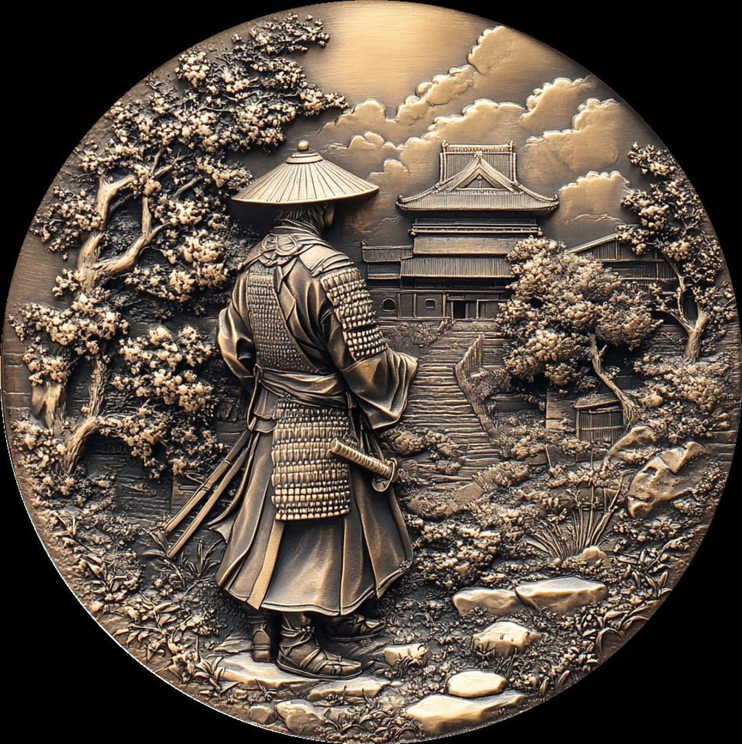 Japanese Edo Coin 3D Embossing Files: Fiber Laser Engraving Design - Etsy